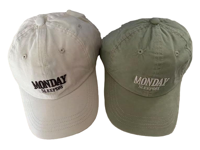 Monday Sleepday Embroidered Cap