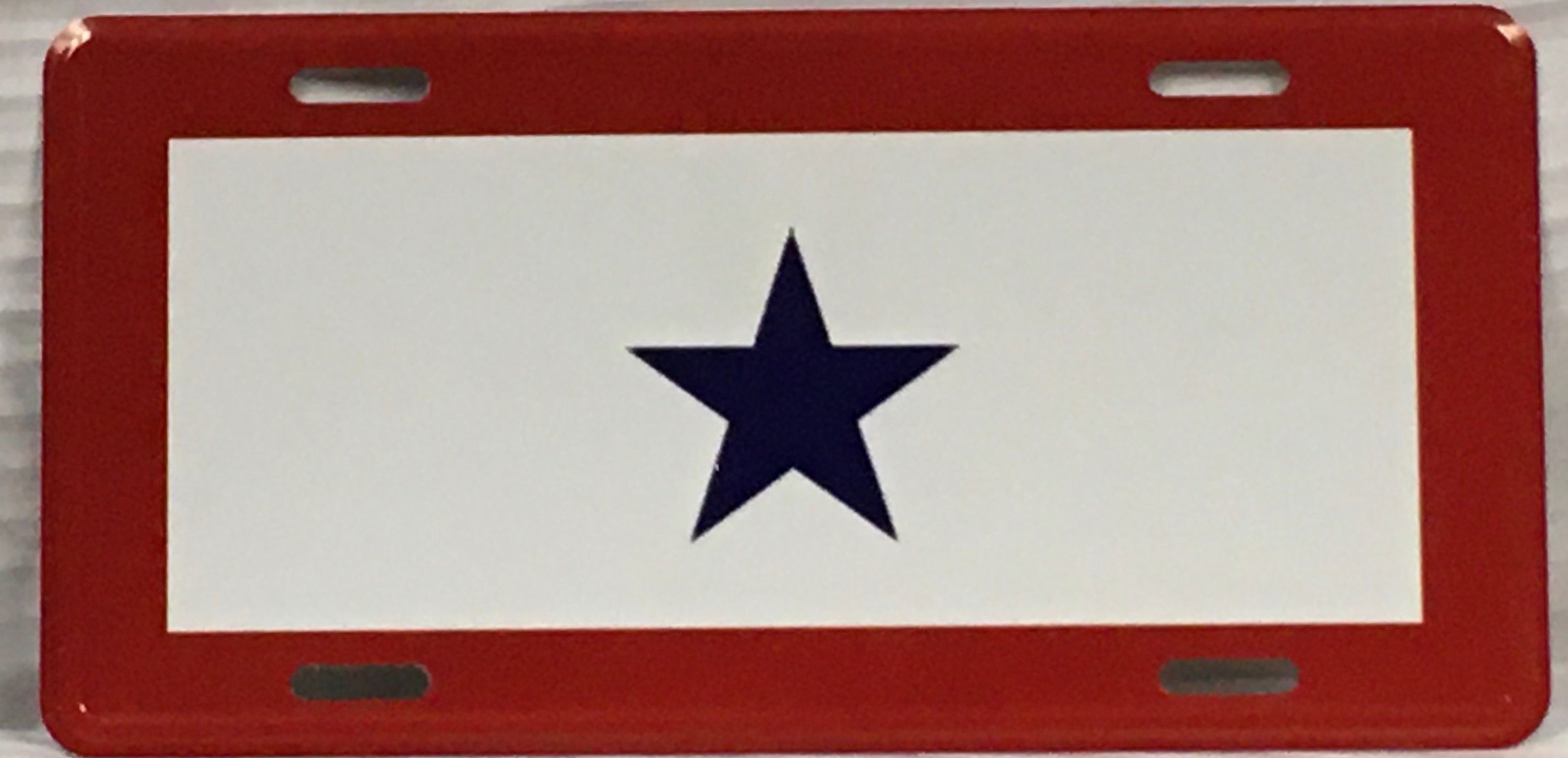 Service Star One Star Embossed American Military License Plate Aluminu