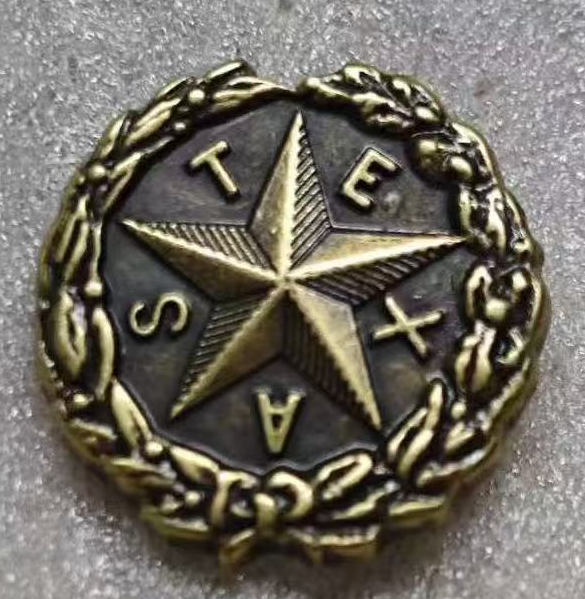 Texas Star Historic Gold Round Lapel Pin