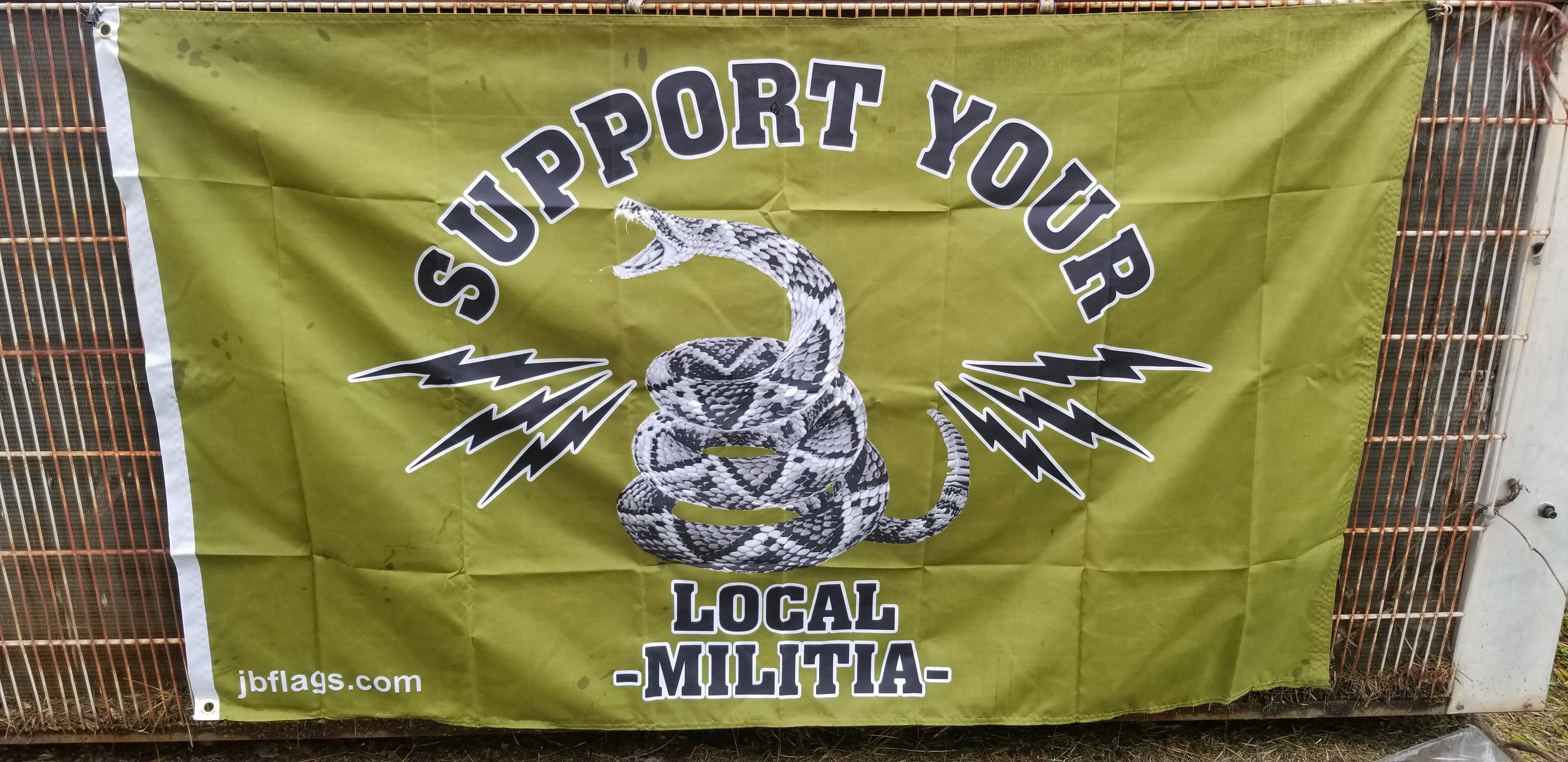 Suport Your Local Militia 3'x5' Gadsden Strike Force