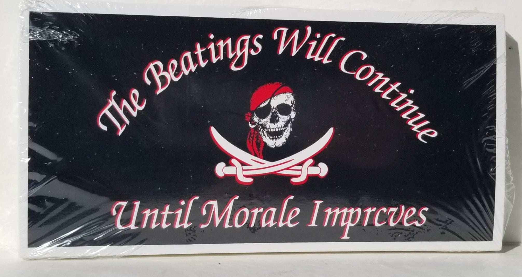 The Beatings Will Continue Until Morale Improves Pirate Bumper Sticker