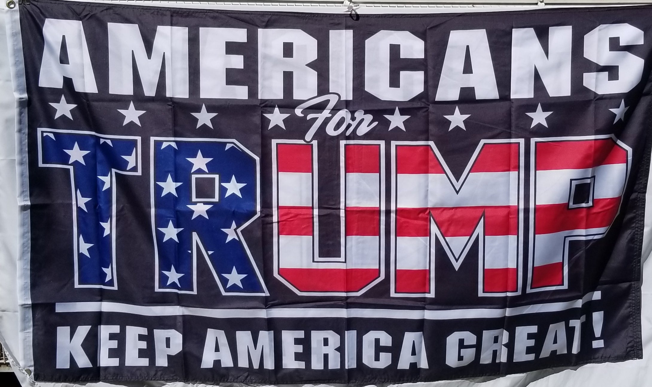 Americans for Trump Keep America Great! Double Sided 100D Flags Brass