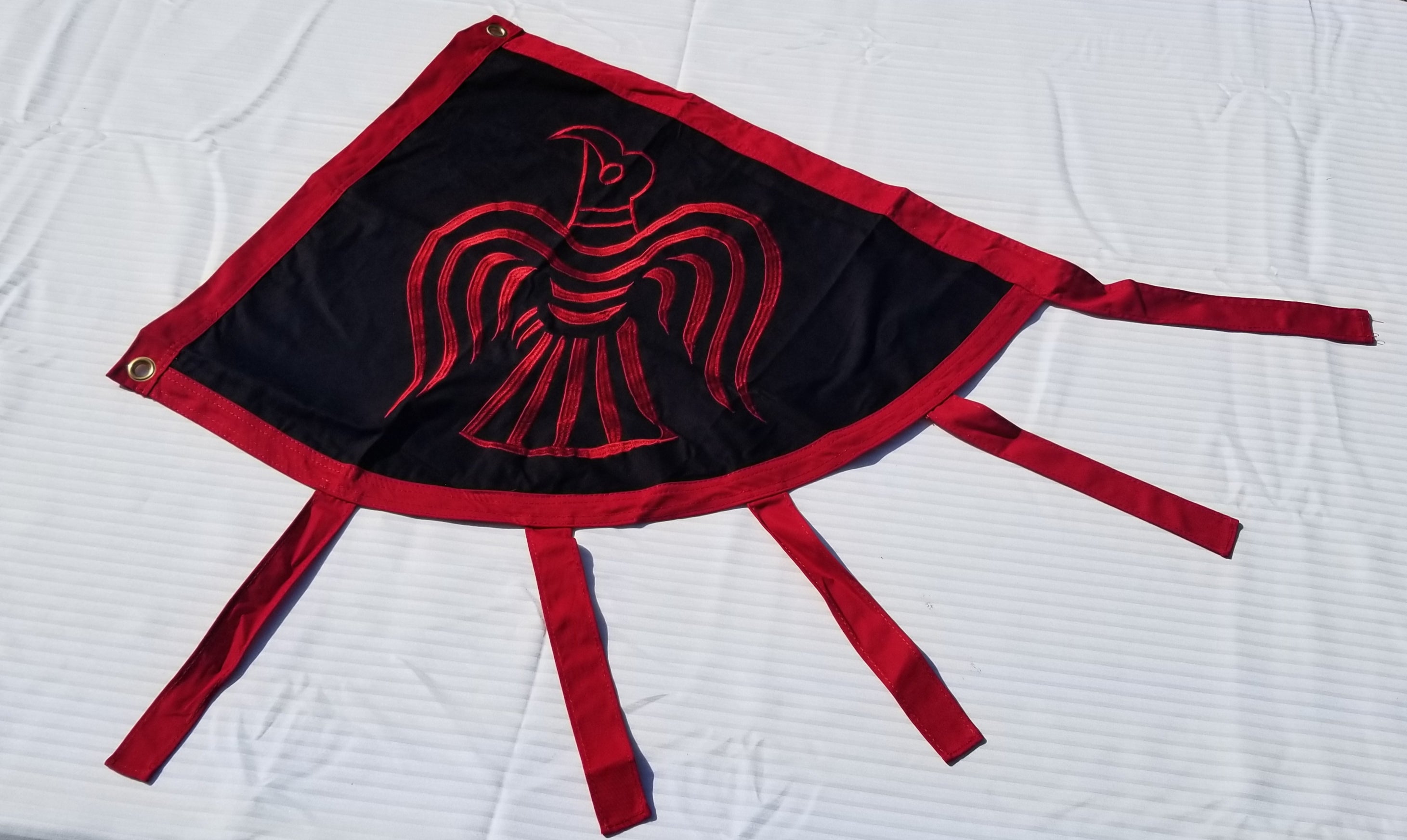 Viking Raven Rays Red Black 2'x3' Flag ROUGH TEX® Cotton Sewn Historic