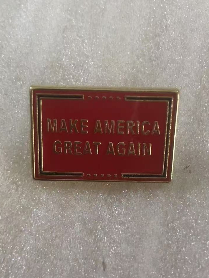Make America Great Again Red Rectangle Lapel Pin MAGA