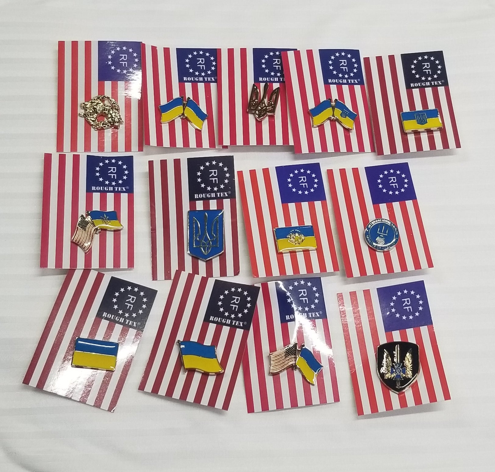 Ukrainian Flag Official Friendship Lapel Pins Collection 12+ Pins 1 of