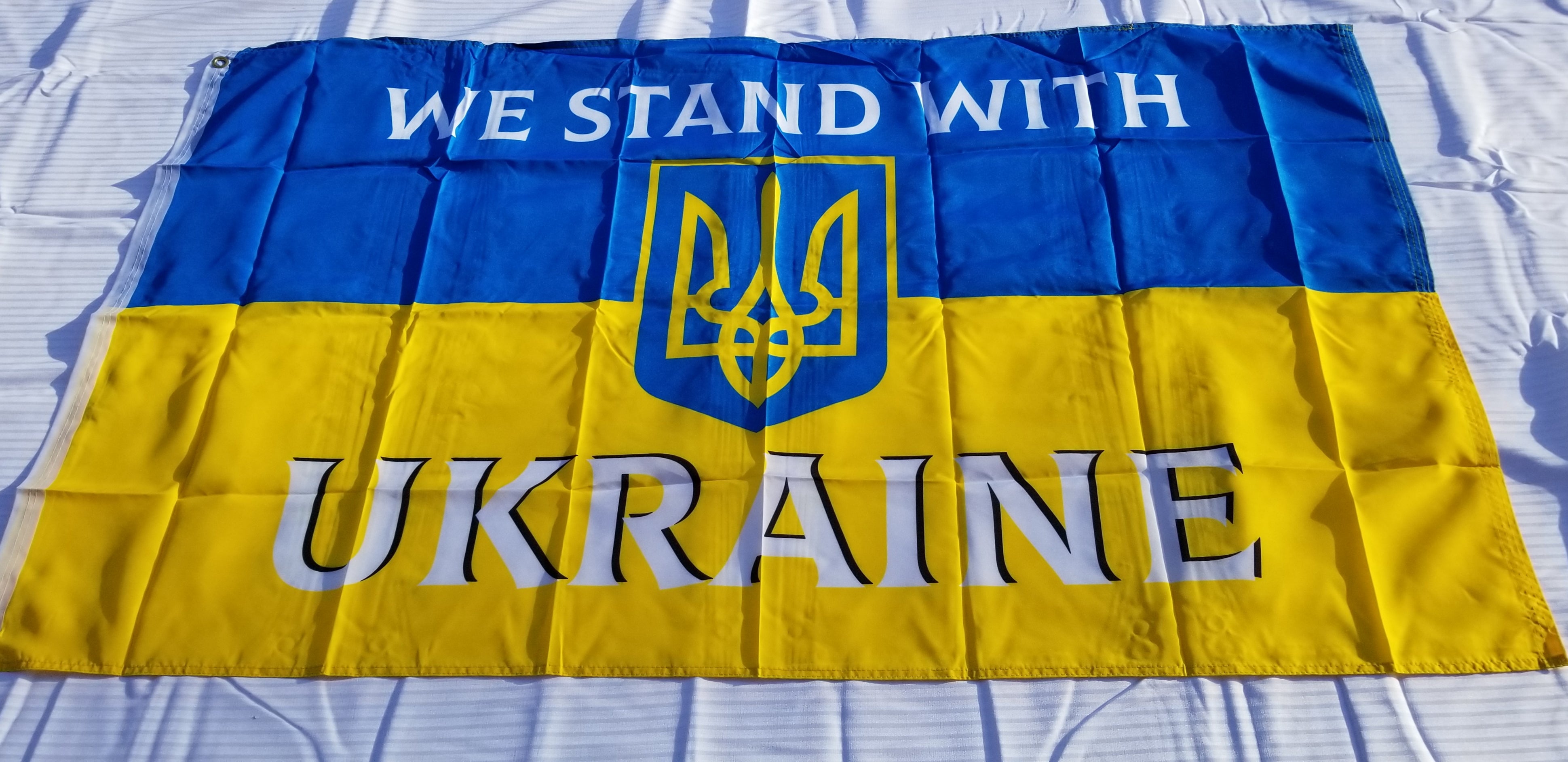 We Stand With Ukraine Triad Official Supporter 3x5 Feet Ukraine Flags