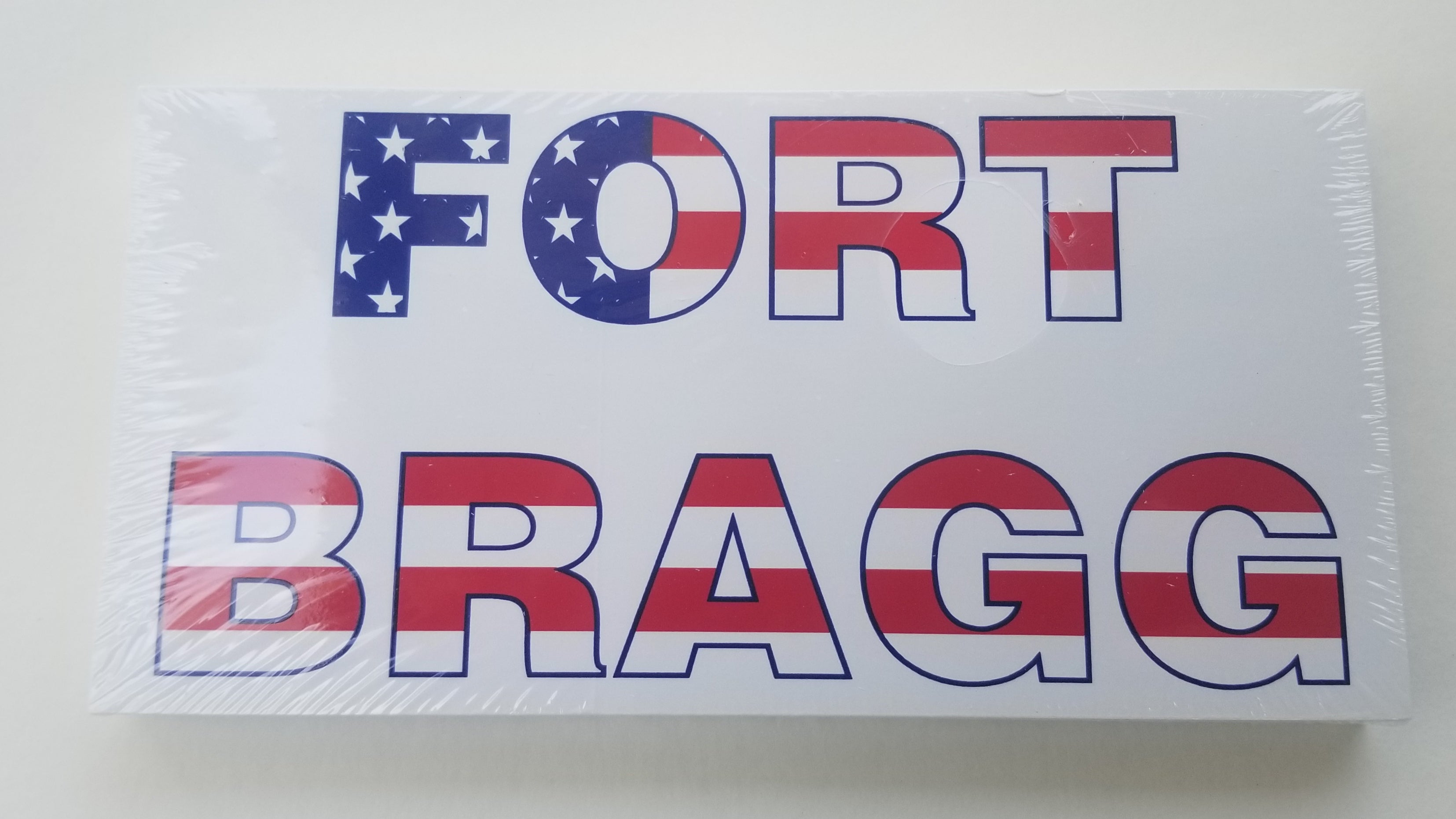 Fort Bragg American Flag Bumper Stickers Made in USA
