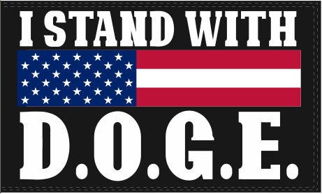 I Stand With DOGE USA Bar 3'X5' Flag ROUGH TEX® 100D