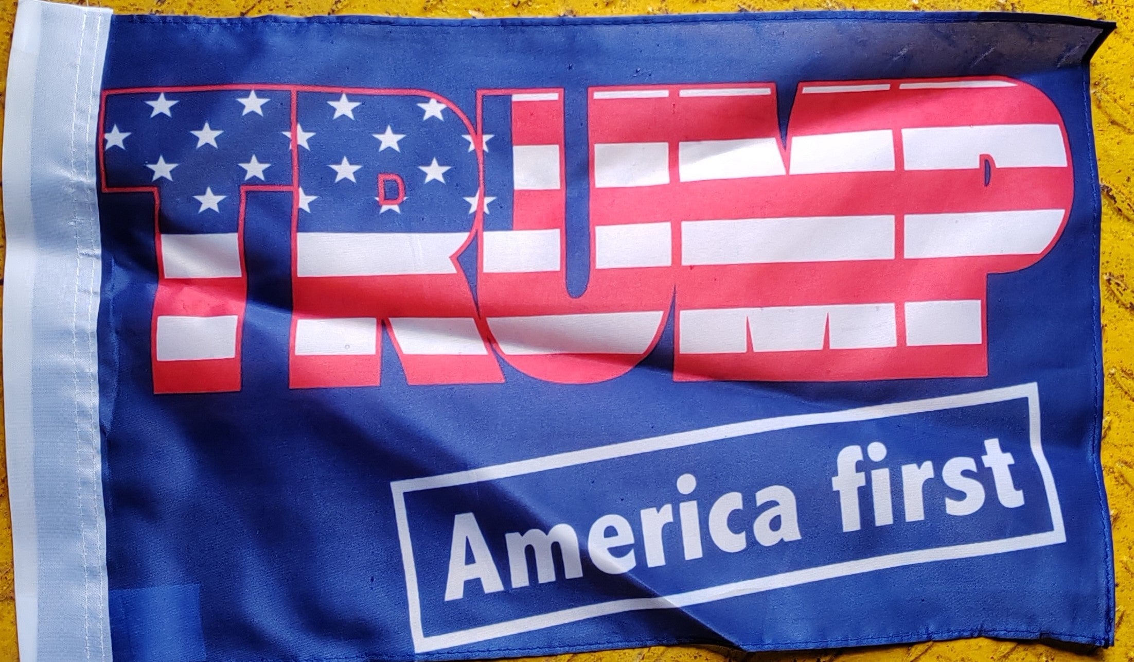 Trump America First 12"x18" Flag ROUGH TEX® 68D