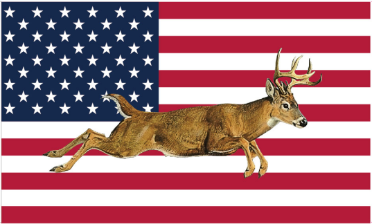 USA Deer Buck 3'X5' Flag ROUGH TEX® 100D