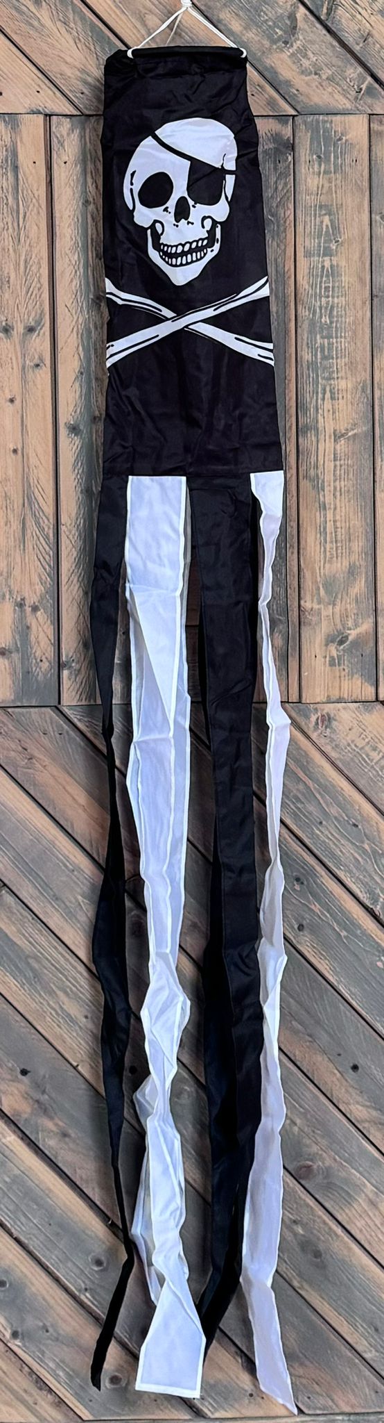 Jolly Roger Pirate Shiny 5.5"x60" Windsock 68D Nylon