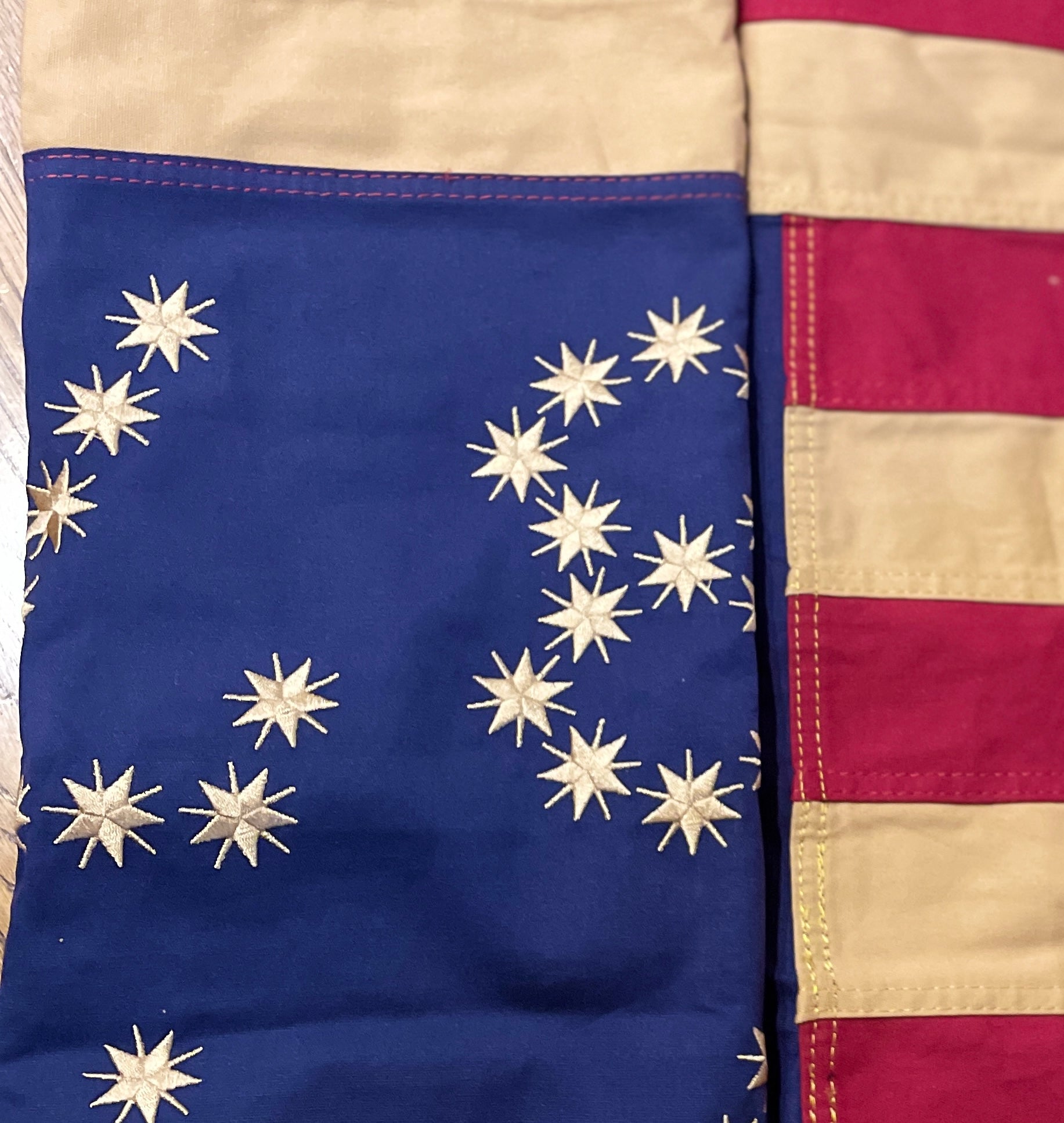 1876 Centennial American Flag Vintage Cotton 3x5 Feet Made to Order