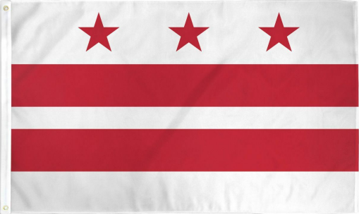Washington DC 3'X5' Embroidered Flag ROUGH TEX® 300D Nylon