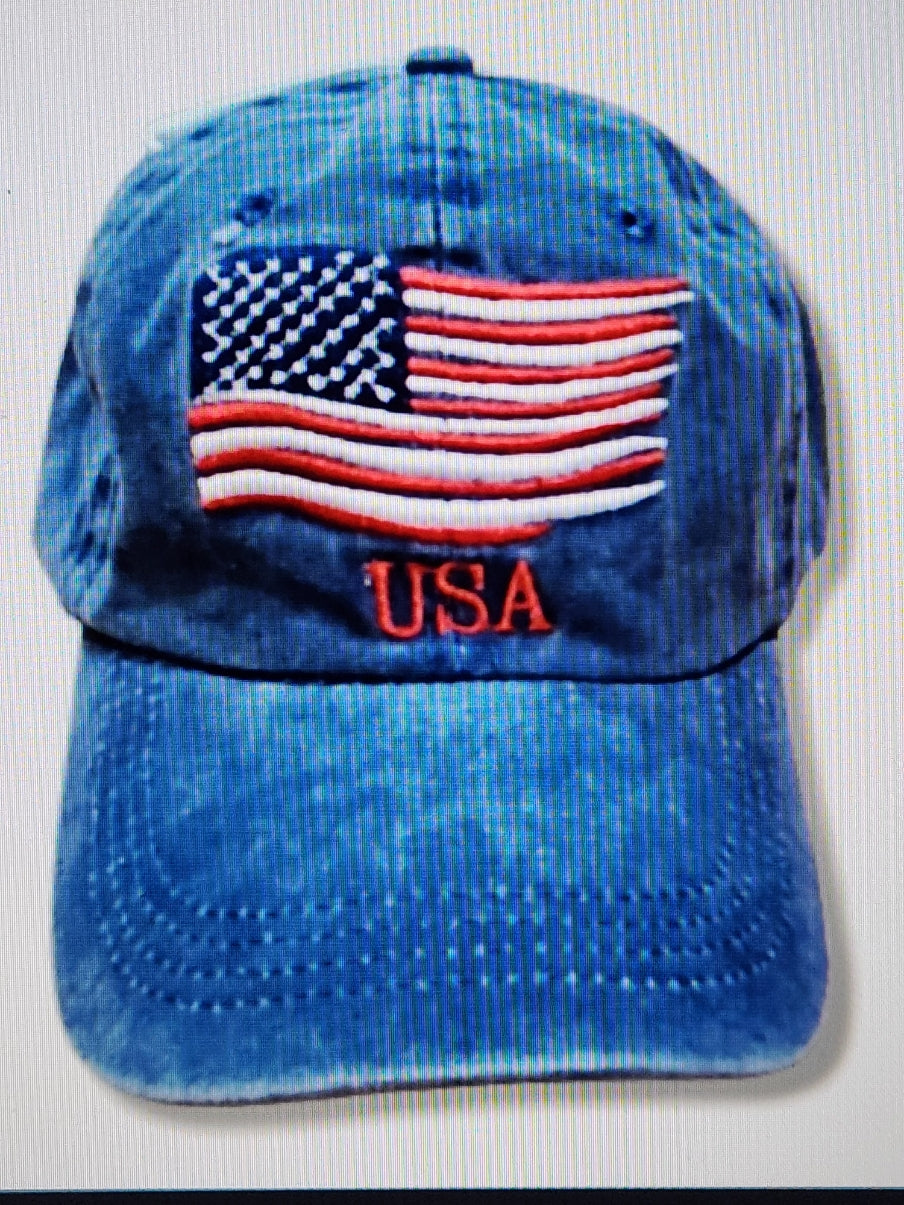 USA flag hat Blue American Caps