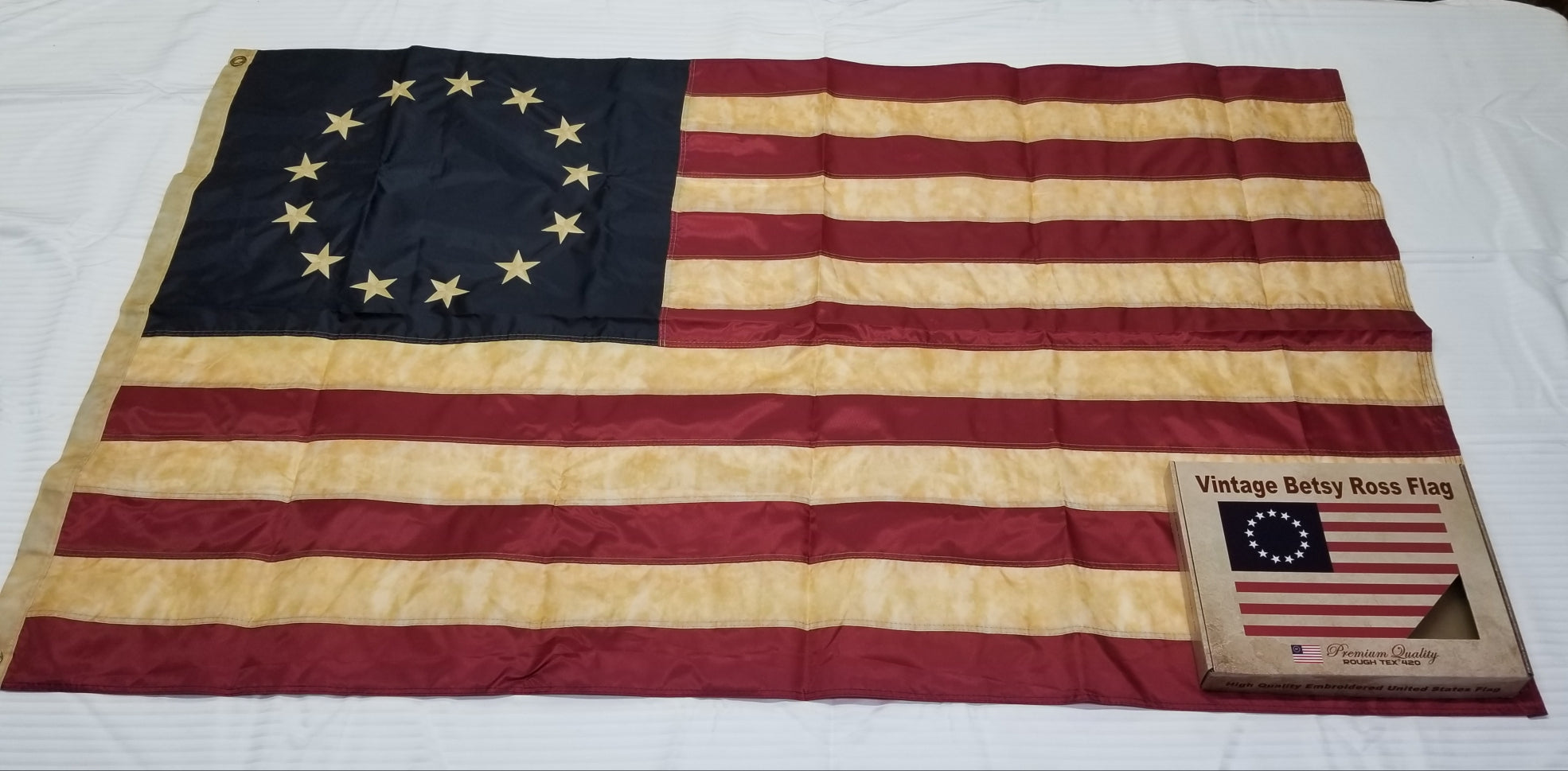 Betsy Ross 3x5 Feet Flag 420D Nylon Heavy Duty Embroidered 13 Stars 17