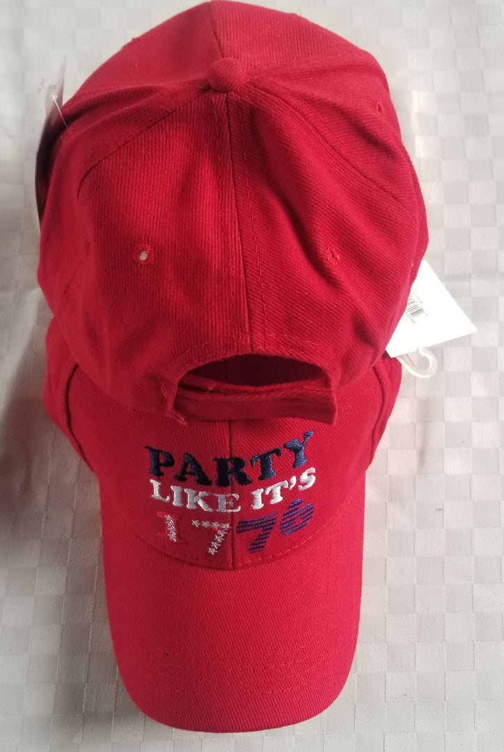 Party Like 1776 Red Caps USA 250th Anniversary Hats
