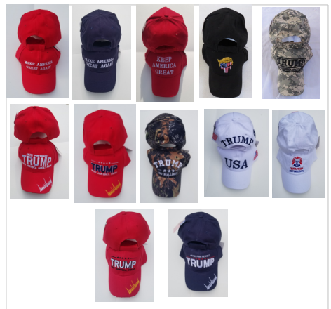 Trump Hats & MAGA designs assorted caps mixed Best Selling Trump Caps