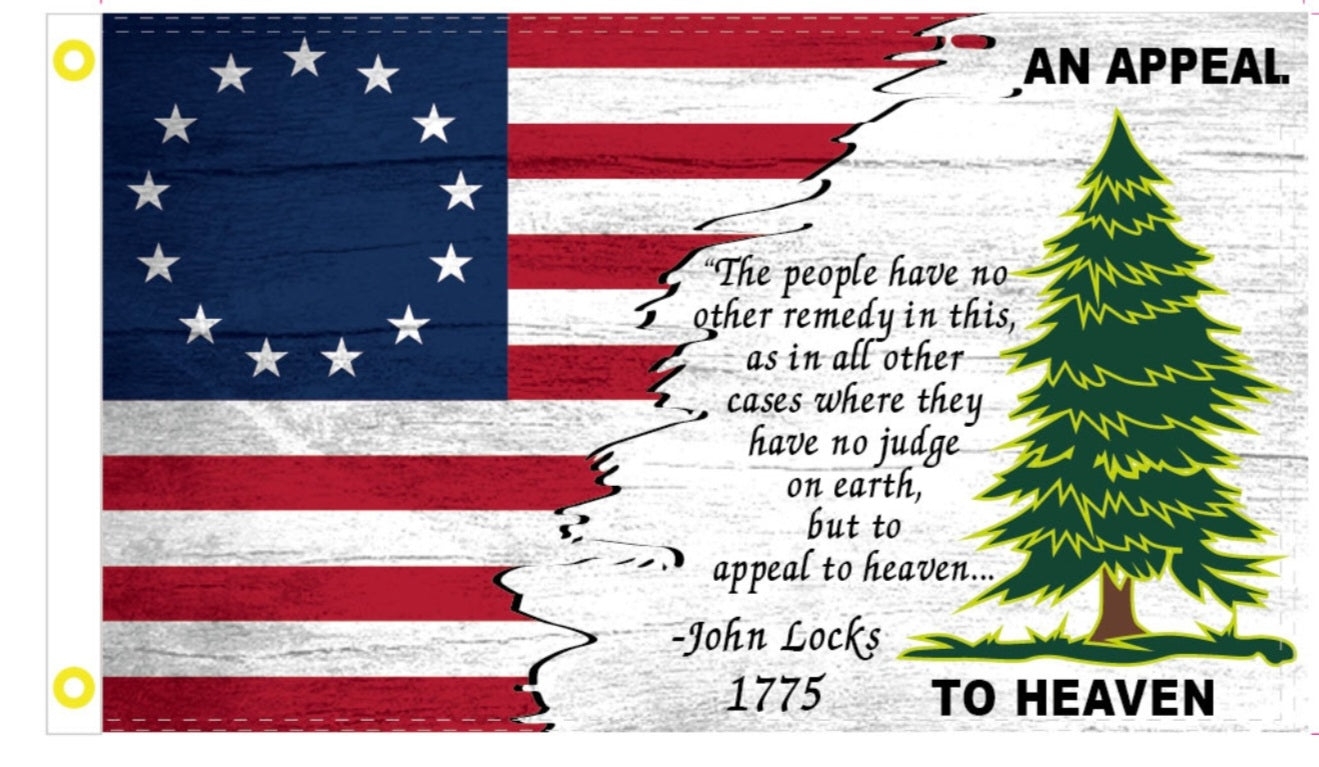 Betsy Ross An Appeal to Heaven John Locks 3'X5' Flag ROUGH TEX® 100D S