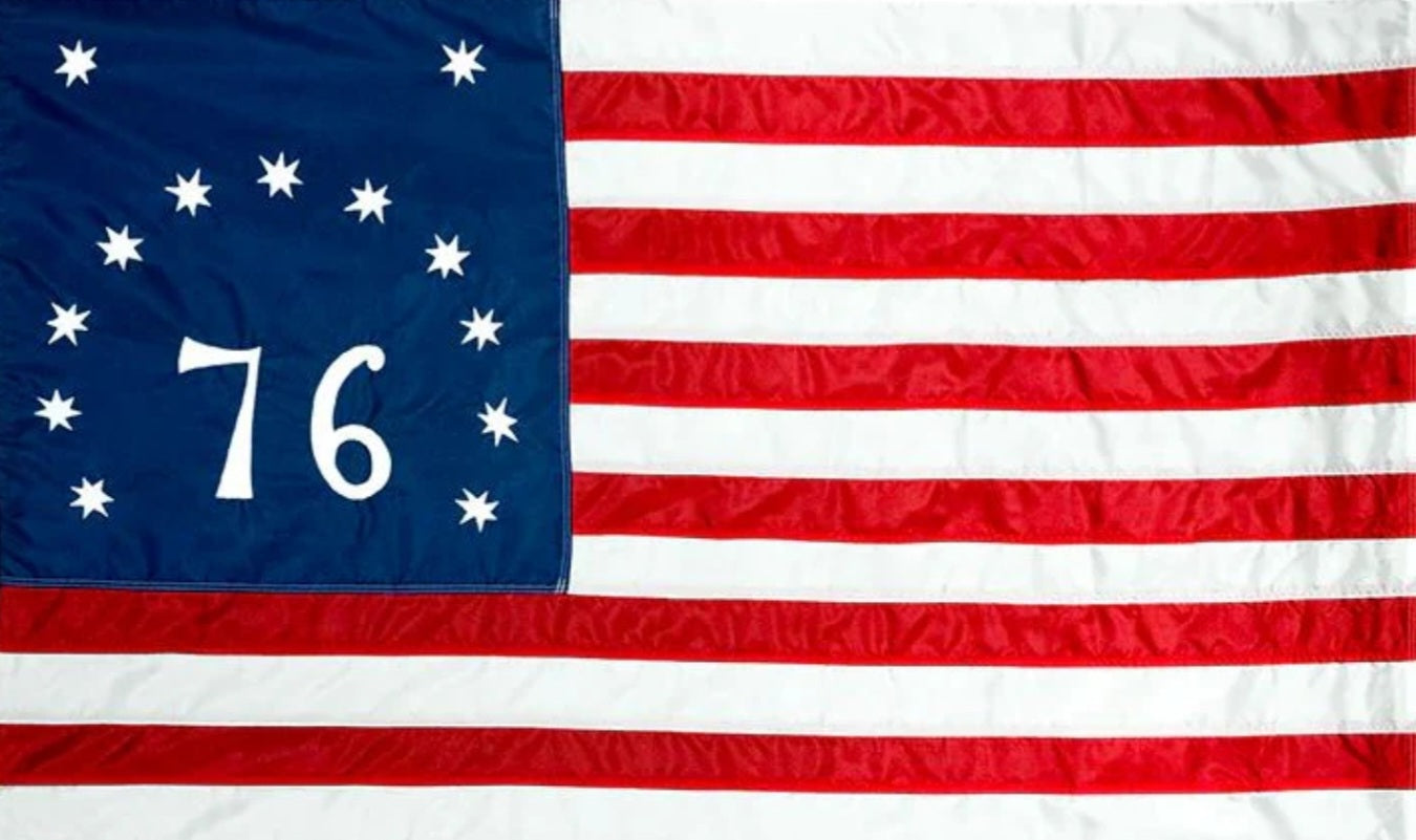 Bennington '76 All Sewn American Flags in Honor of America at 250th An
