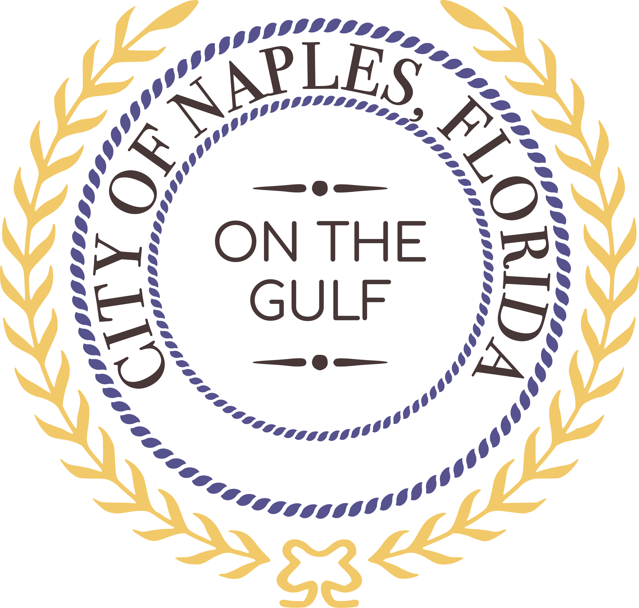Naples City Florida Flag Brass Grommets