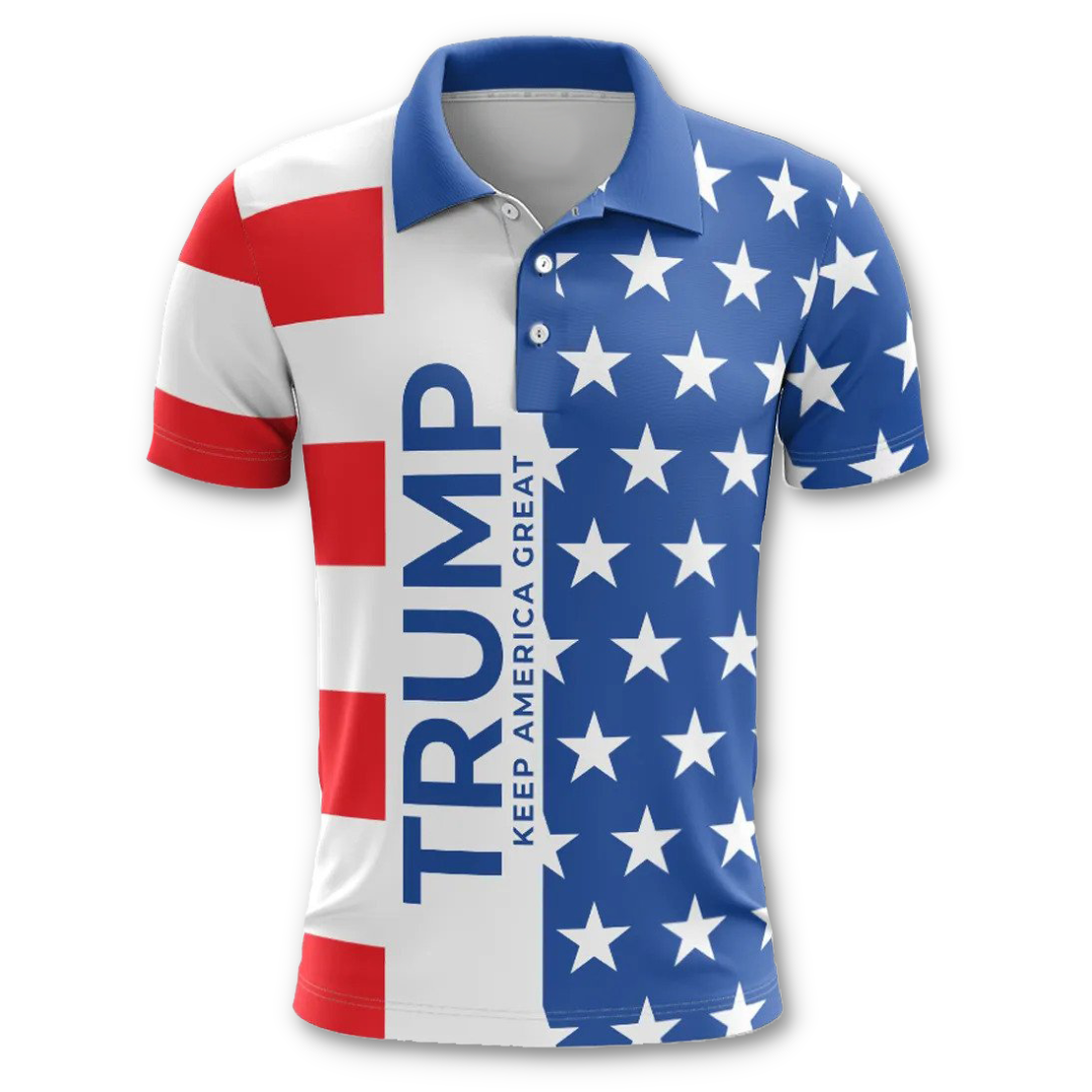 Trump Keep America Great Polo Shirts USA MAGA Sale American Flag USA A
