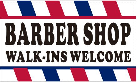 Barber Shop Walk In Welcome 3'X5' Flag ROUGH TEX® 100D