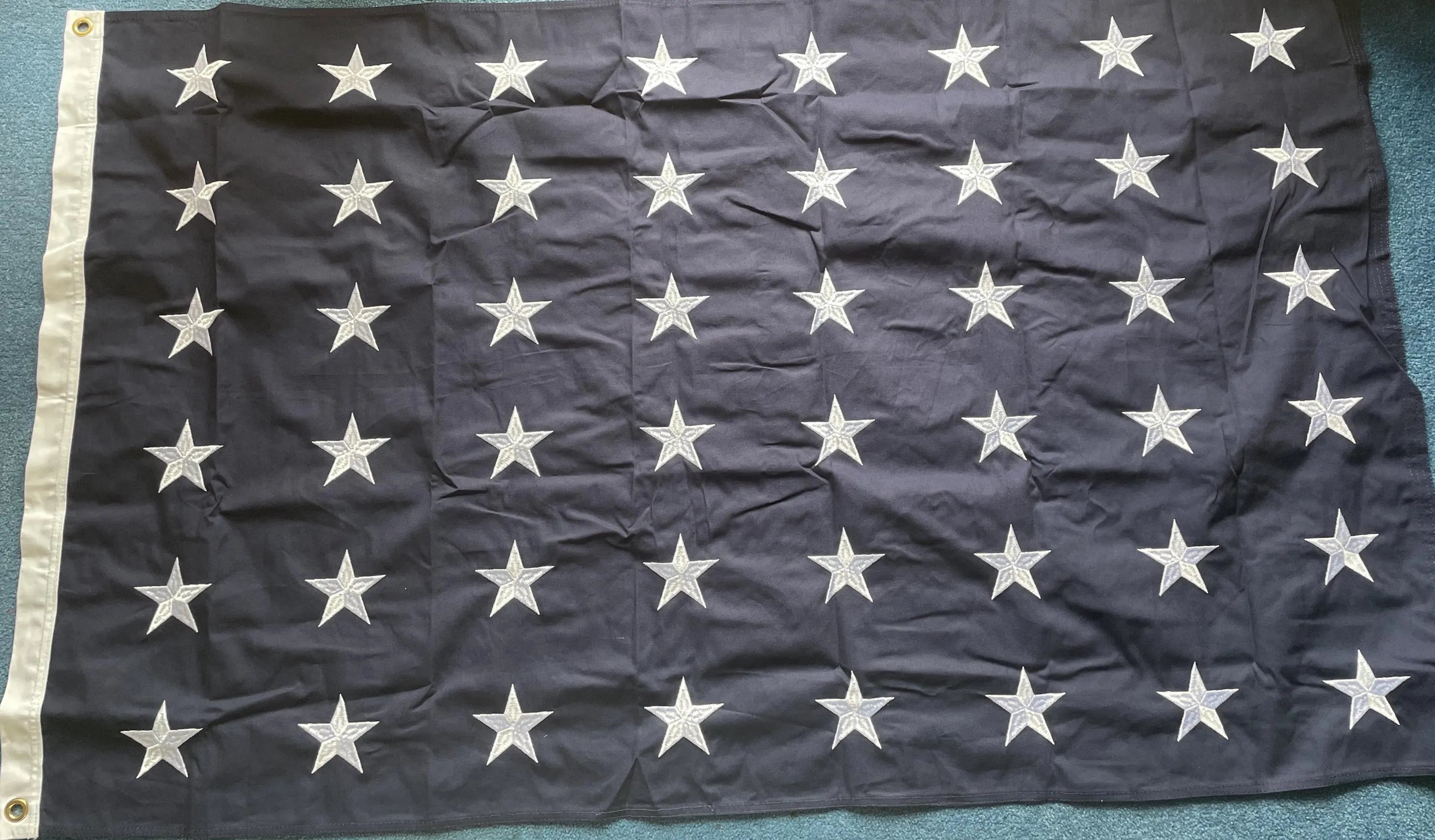 US Navy Jack 48 STARS Cotton Embroidered 3x5 Feet Embroidered Stars Fl