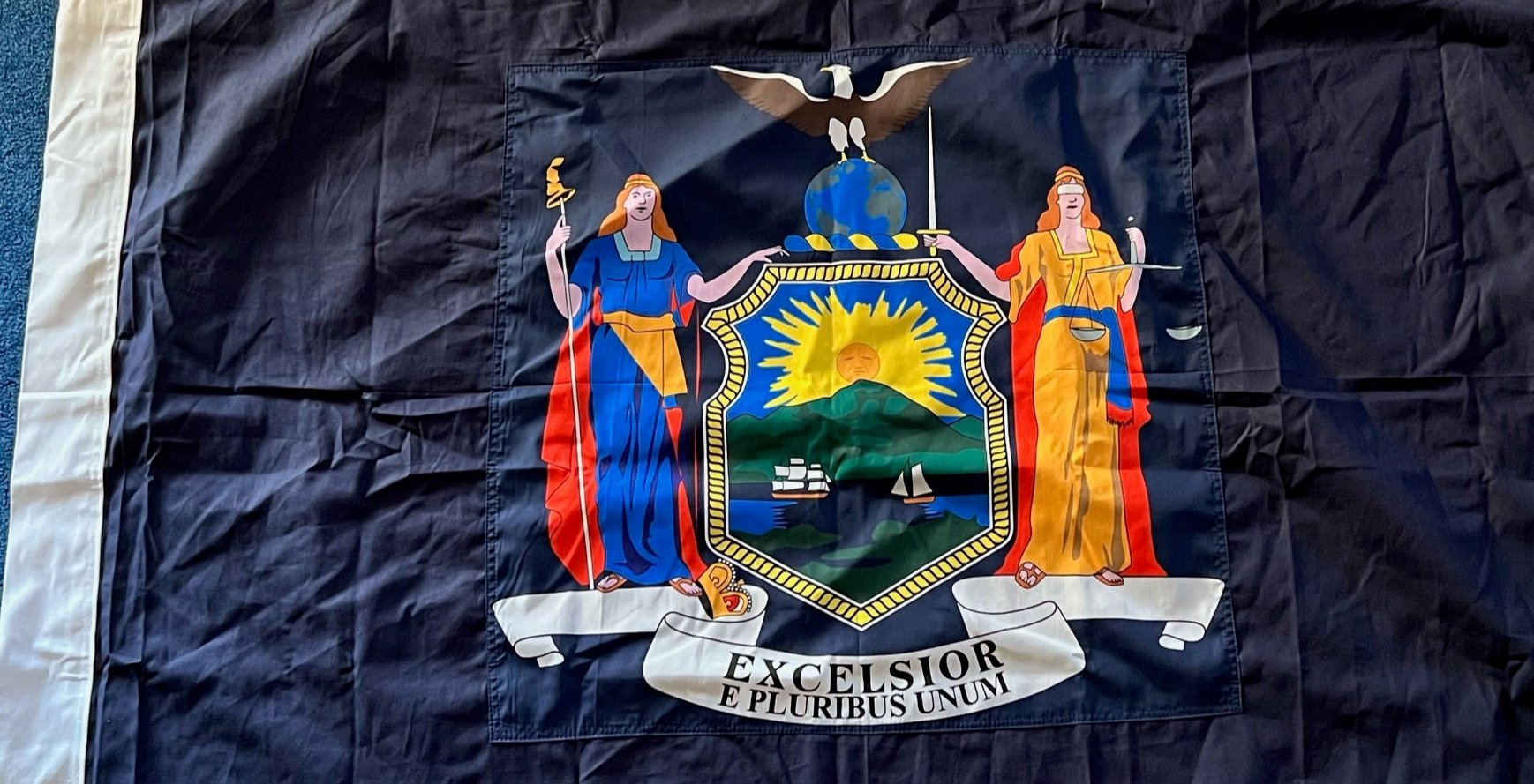 State Flags 3x5 Feet in Cotton With Gold Fringe & Sleeve