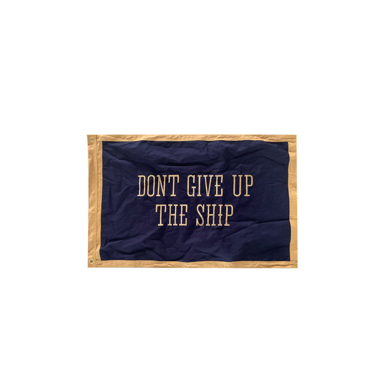 American Commodore Perry Don't Give Up the Ship Old Ship Flag Vintage