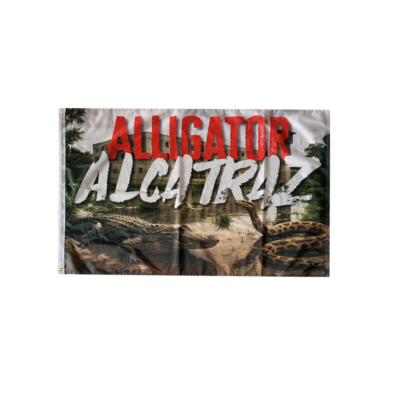 Alligator Alcatraz 3'X5' Flag ROUGH TEX® 68D