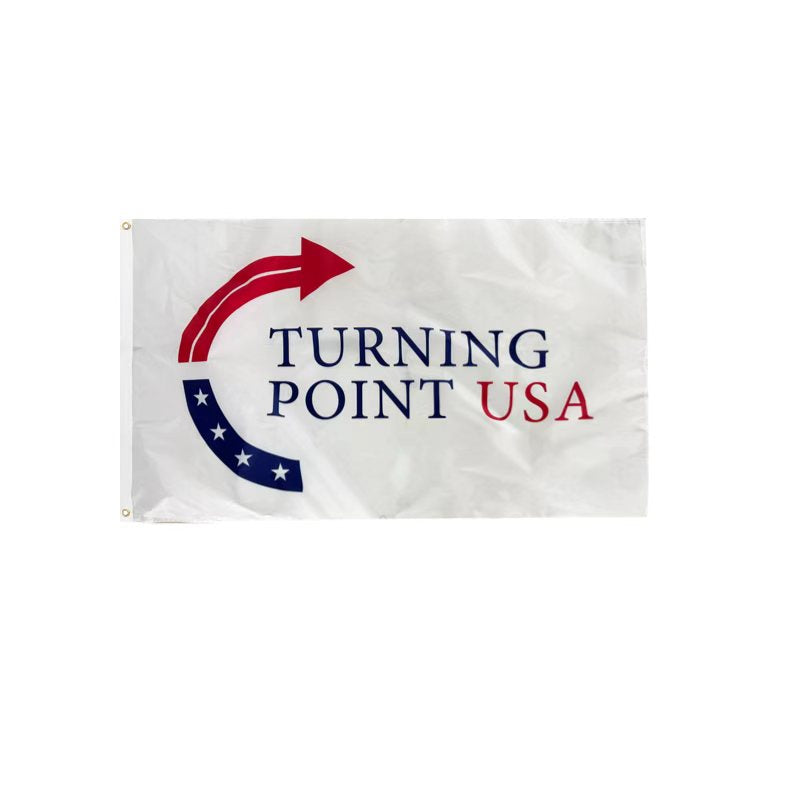 Charlie Kirk's Turning Point USA 3x5 Flags America's CK Tribute Banner