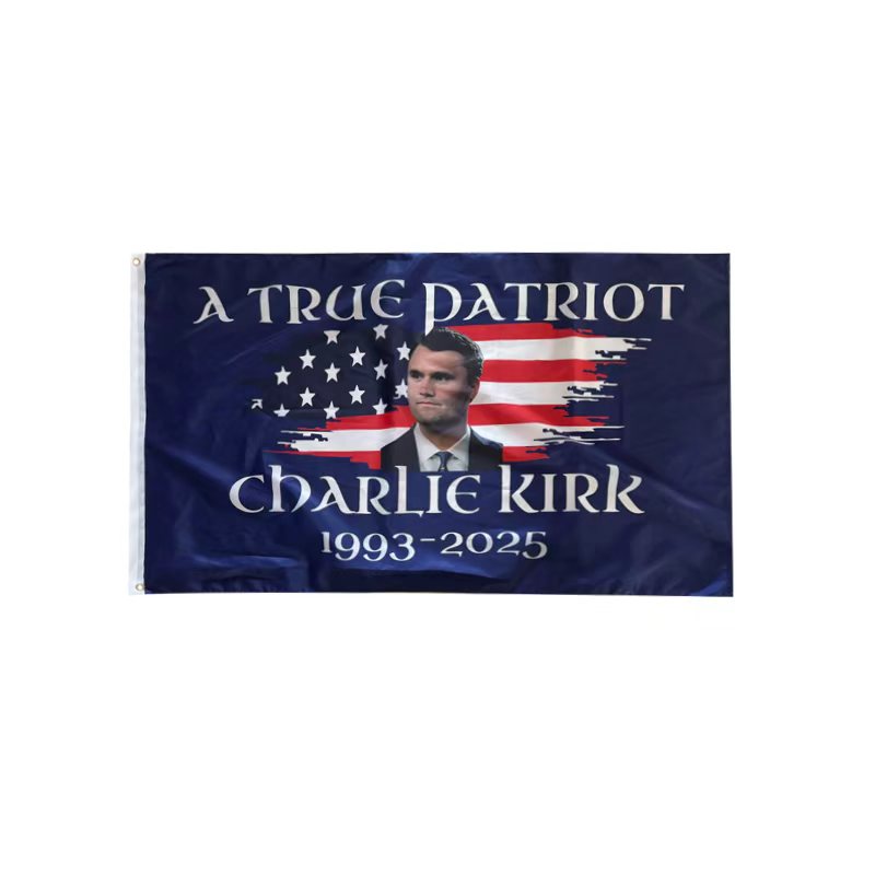 A True American Patriot Charlie Kirk USA American Memorial Flag 3x5 Fe