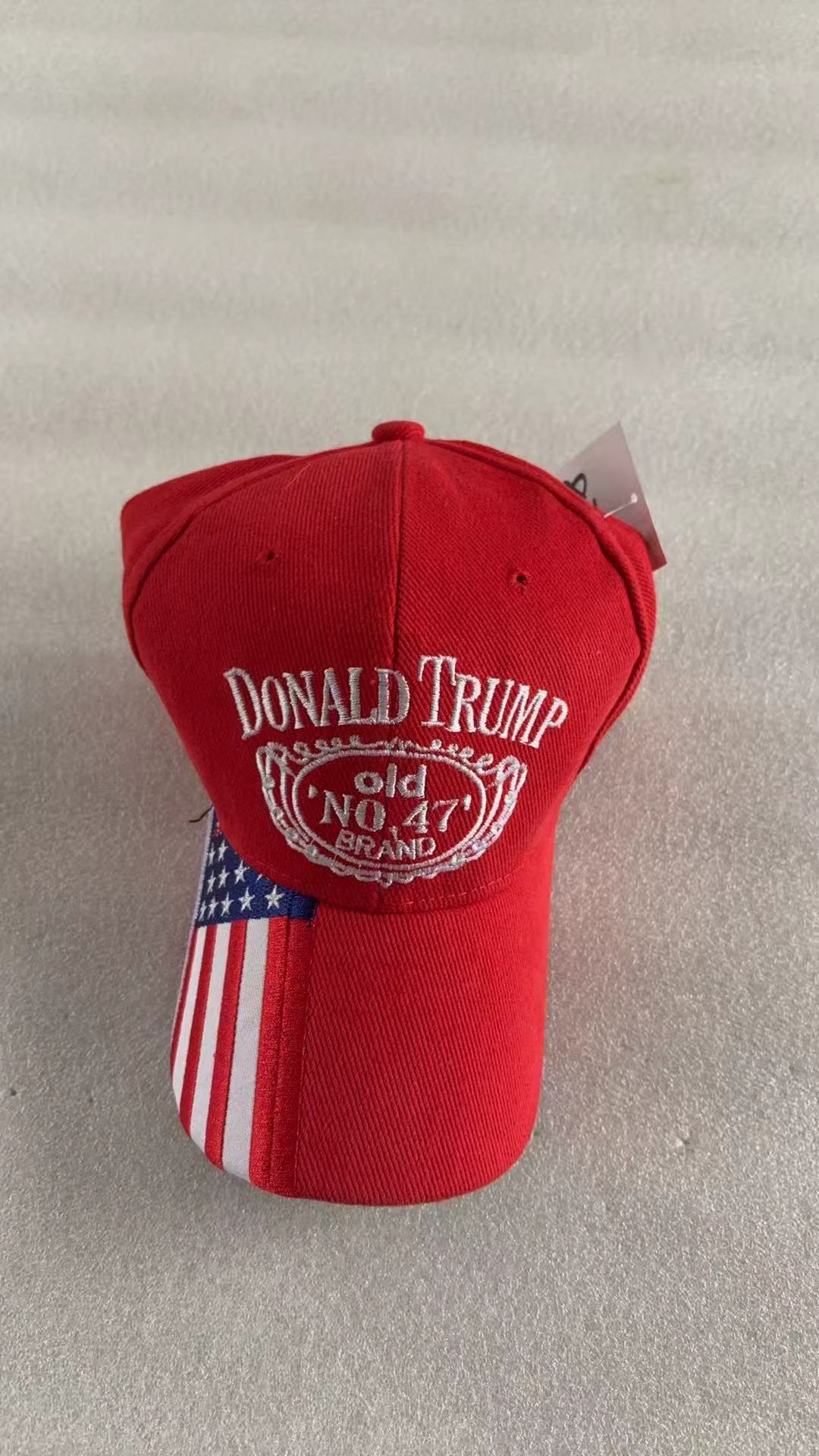 Donald Trump 47th President Red USA Flag Bill Caps