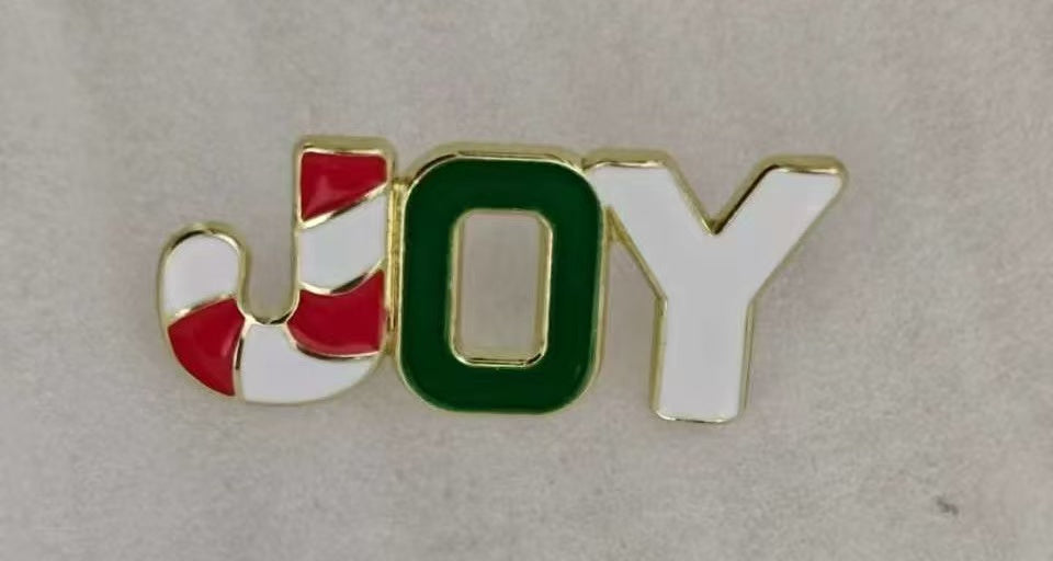 Joy Candy Cane Merry Christmas Lapel Pins