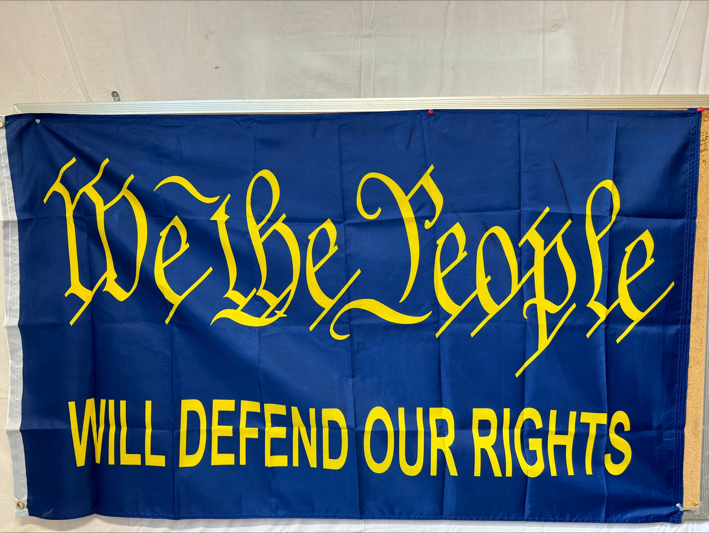 We The People Will Defend Our Rights 3'X5' Flag ROUGH TEX® 100D Navy B