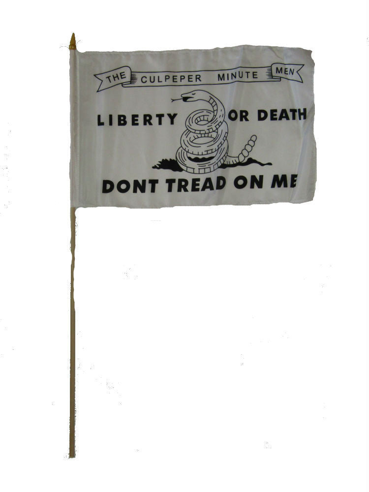 Culpeper Liberty or Death Original 12"x18" Stick Flag ROUGH TEX® 100D
