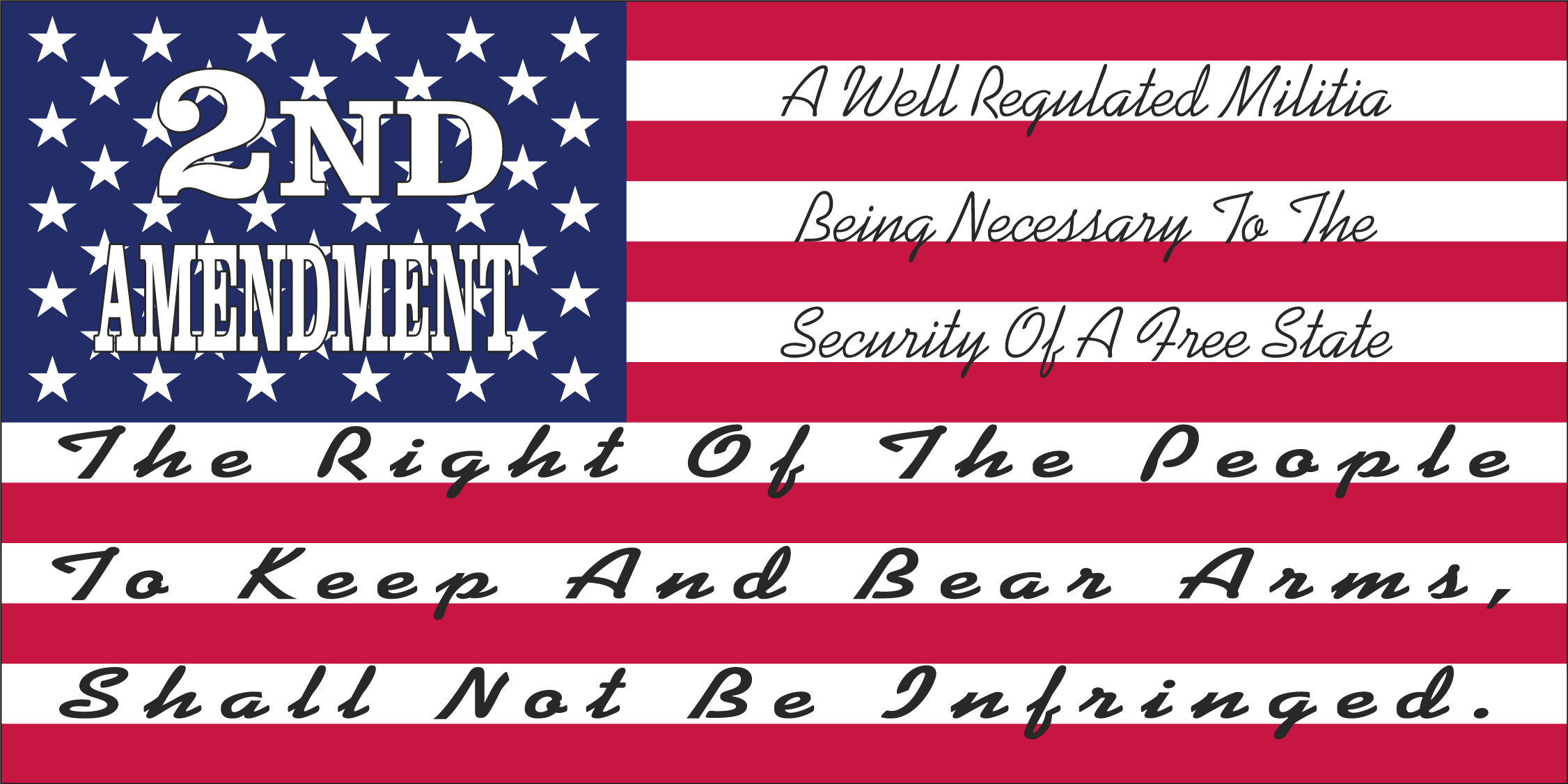 2nd Amendment USA American Flag Bumper Sticker