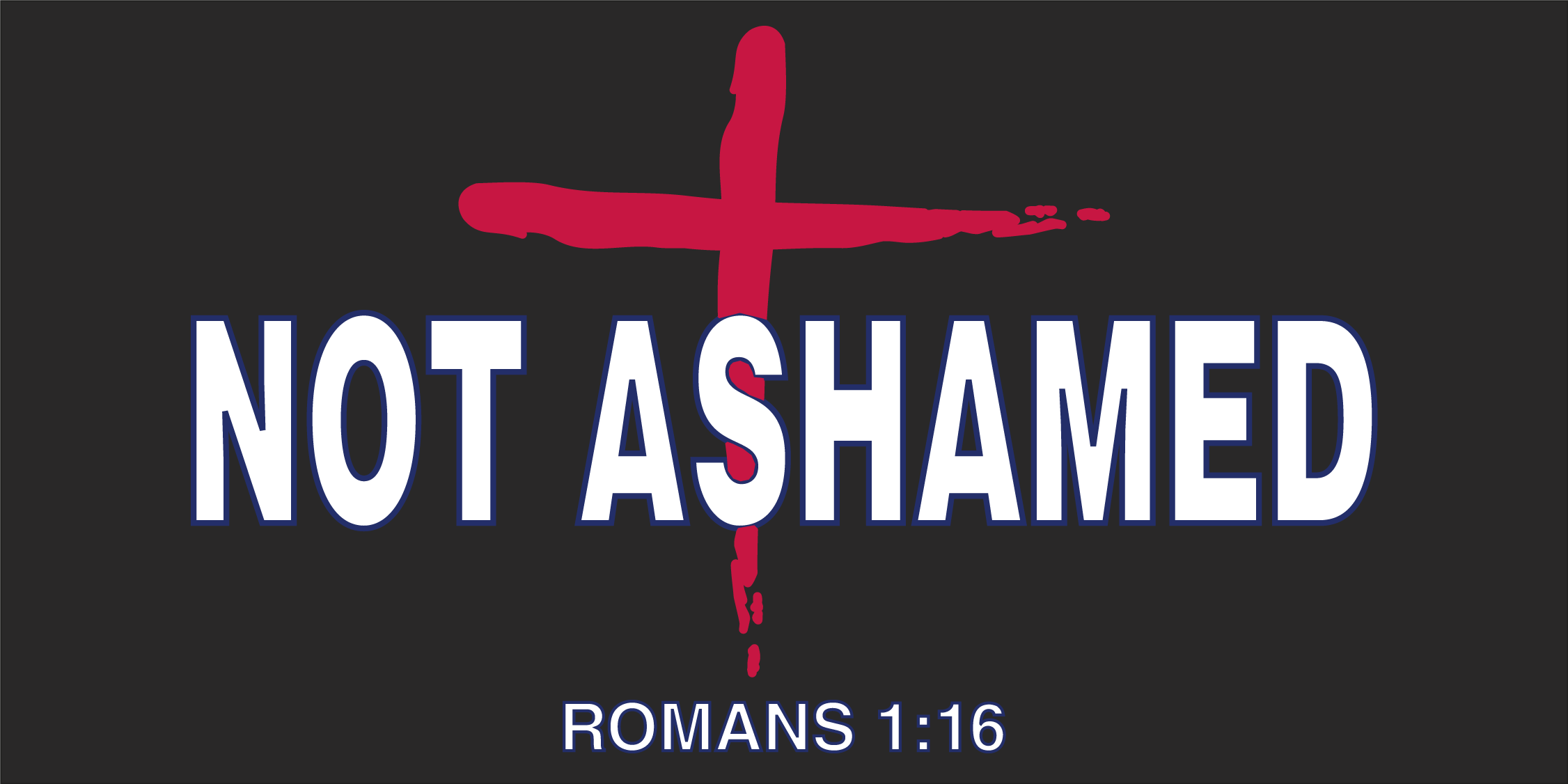 Not Ashamed Christian Cross Bumper Sticker Republican Made in U.S.A. R