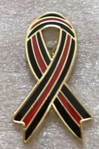 USA Red Line Ribbon Lapel Pin