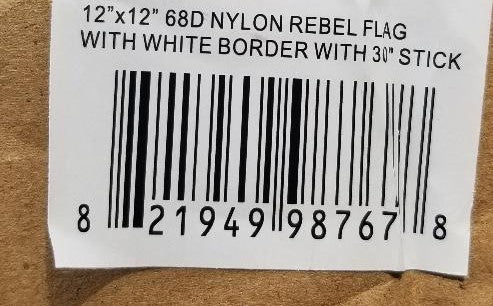 Grave Marker Flags ANV Battle Flag White Border 12"x12" with 30" Woode