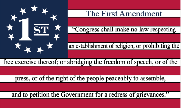 1st Amendment USA 3'X5' Flag Rough Tex® 100D