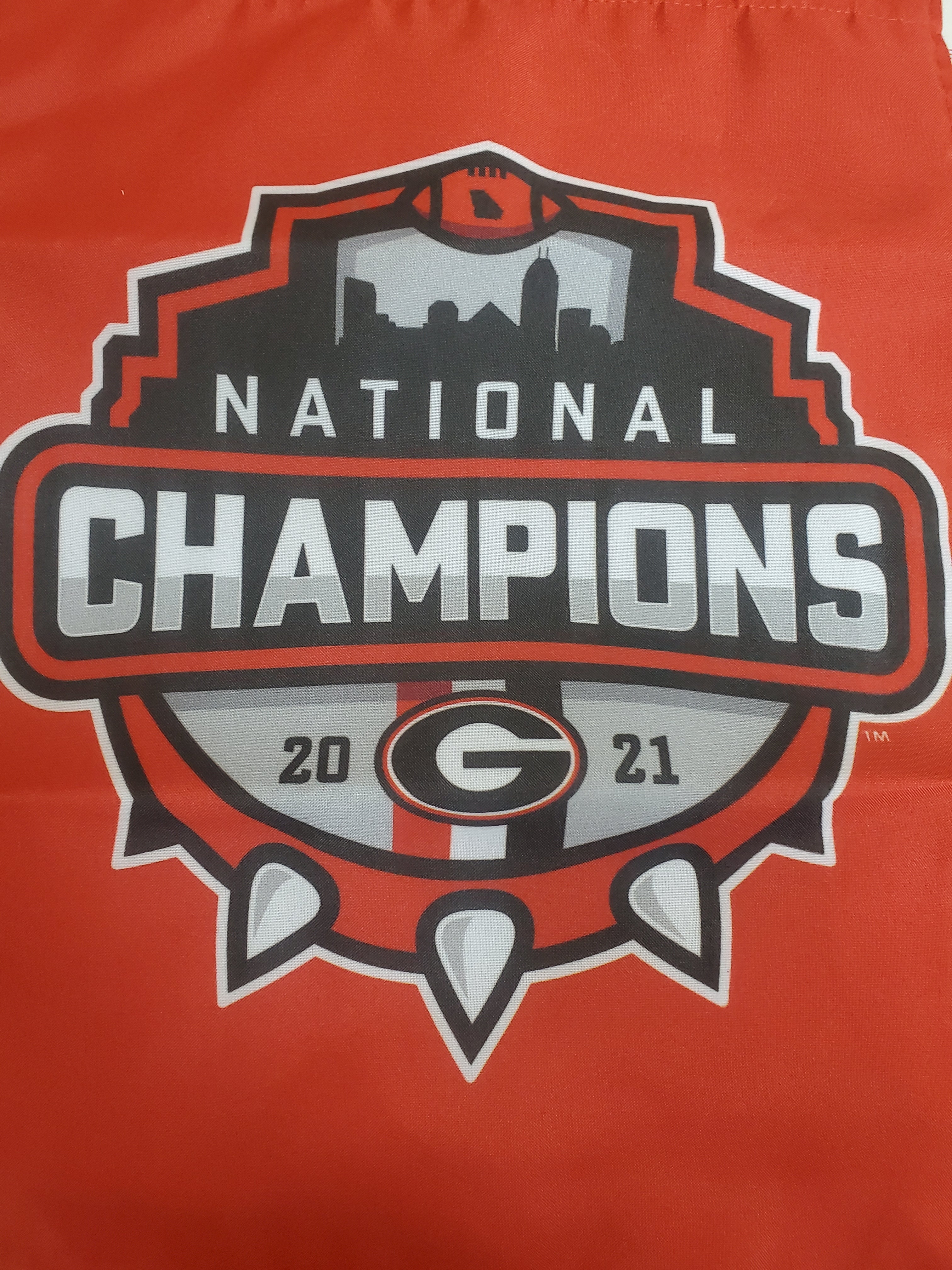 UGA National Champions 2021 Red Banner 12"x18" Garden Flag University