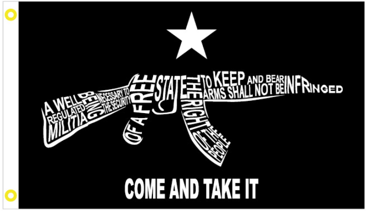 2nd Amendment AK 47 3'X5' Flag ROUGH TEX® 100D Come & Take It