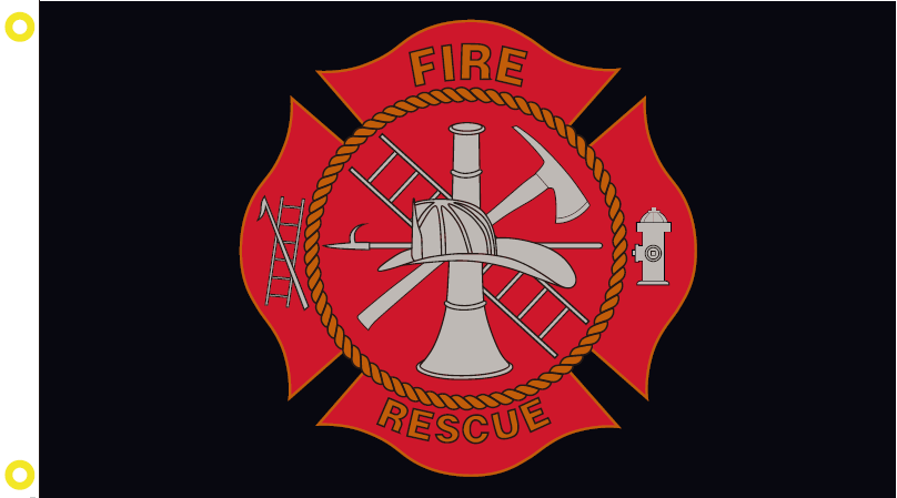 3'X5' FIRE RESCUE FLAG 100D ROUGH TEX ® FLAG