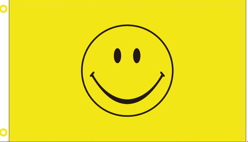 3'X5' SMILEY FACE FLAG 100D ROUGH TEX