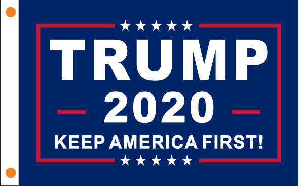 TRUMP 2020 KEEP AMERICA FIRST BLUE 3x5 Feet Flag Rough Tex ® Flags 100