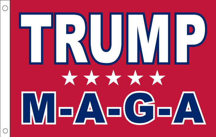 TRUMP M A G A RED 3x5 Feet Flag Rough Tex ® Flags MAGA 100D