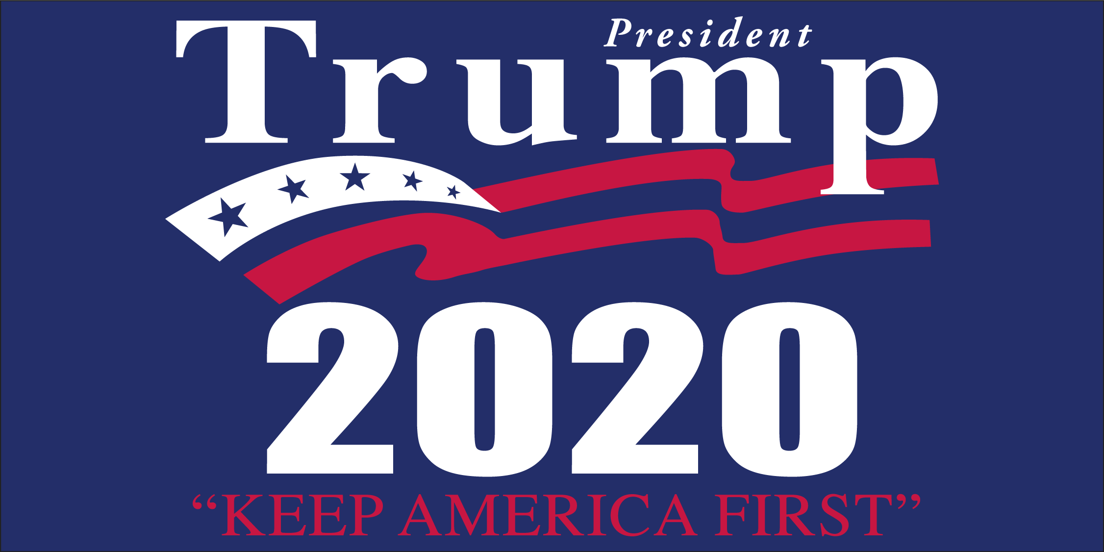 President Trump 2020 KAF Keep America First - Bumper Sticker