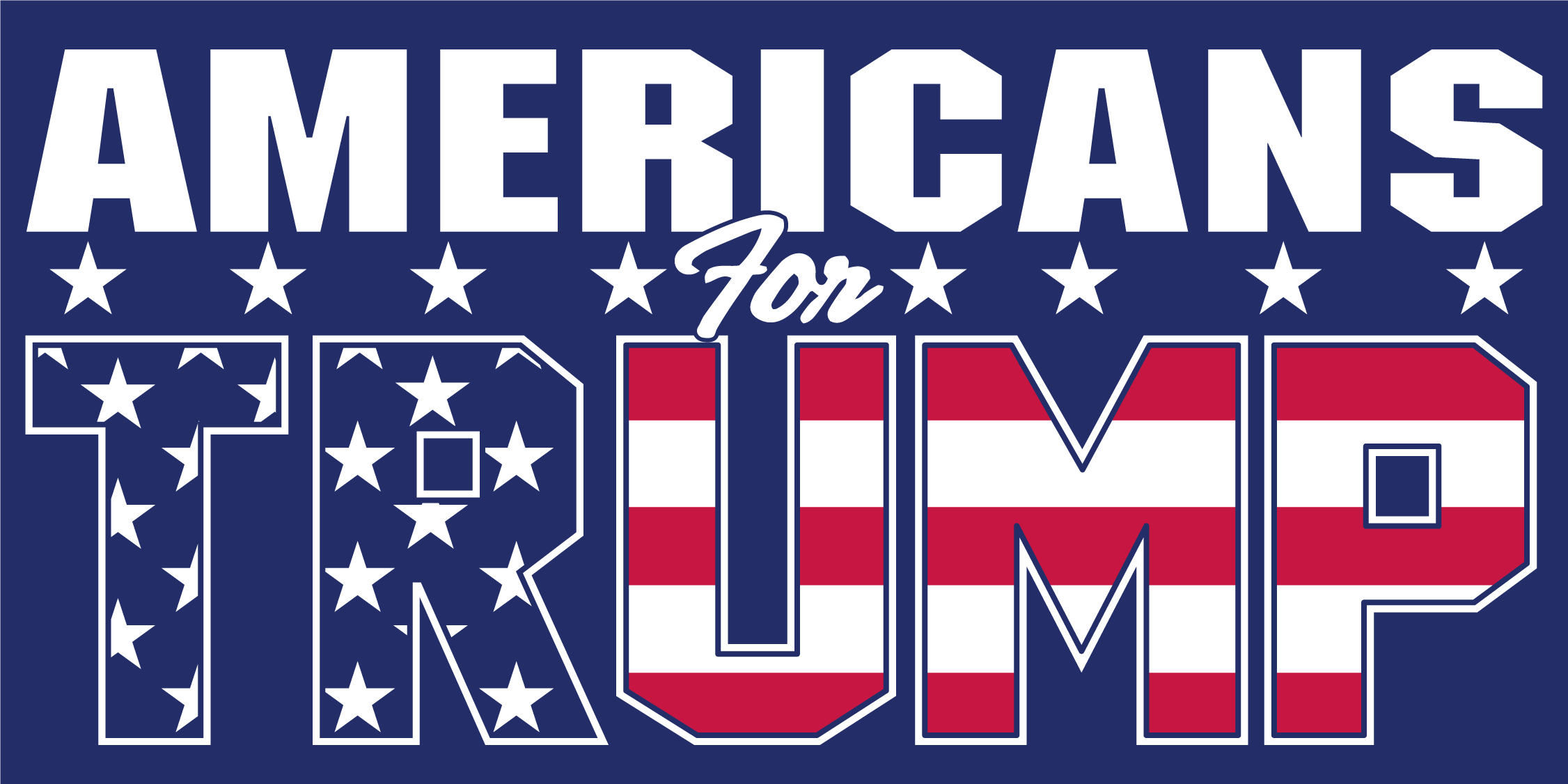 Americans For Trump Blue - Bumper Sticker