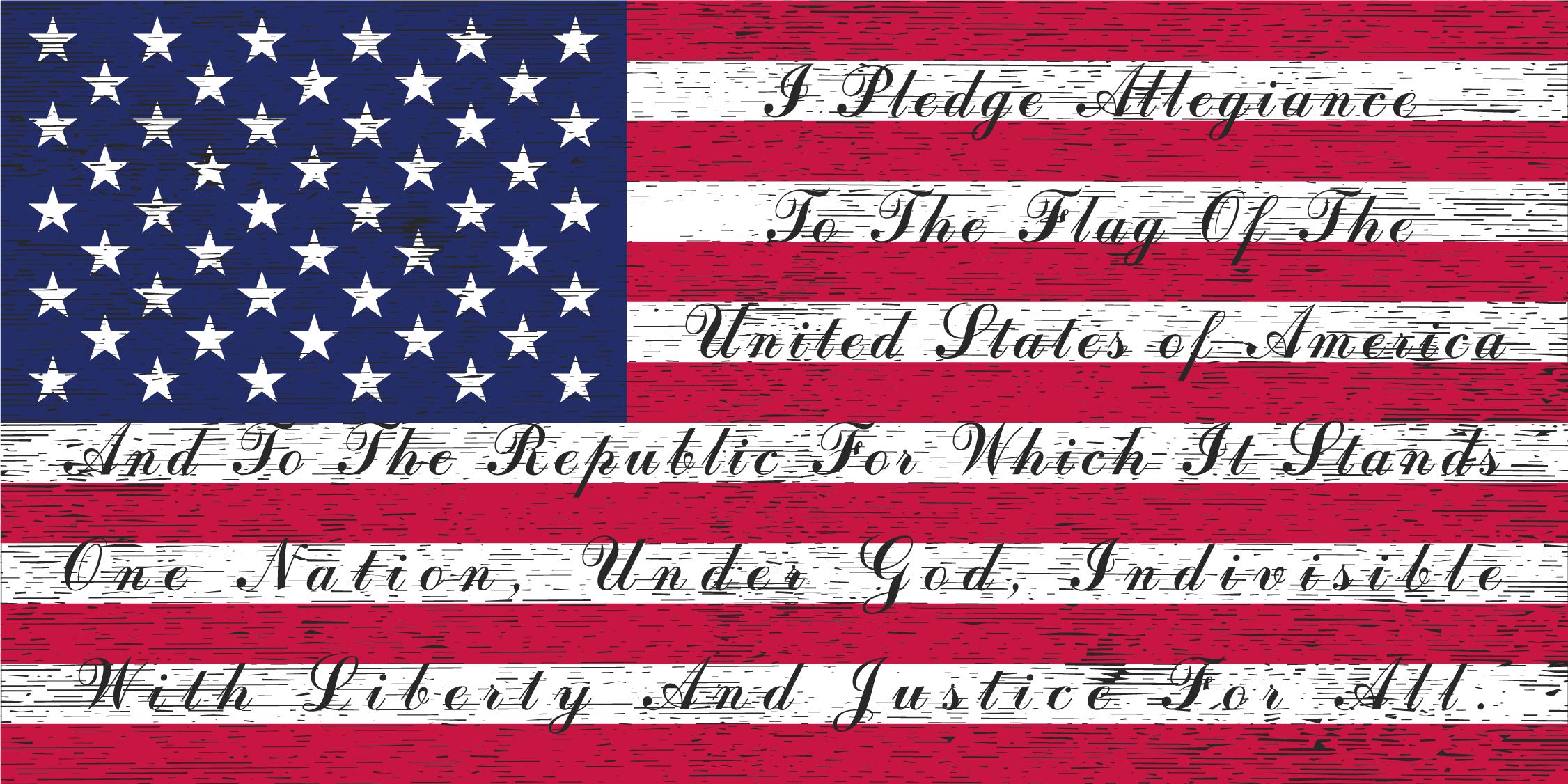USA Pledge Allegiance - Bumper Sticker